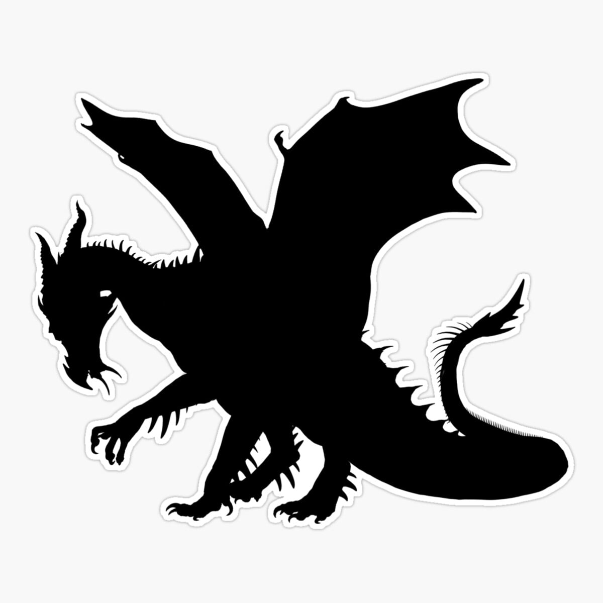 Onim Black Dragon Tattoo Sticker, Phone Decal Water Bottle Stickers Car ...