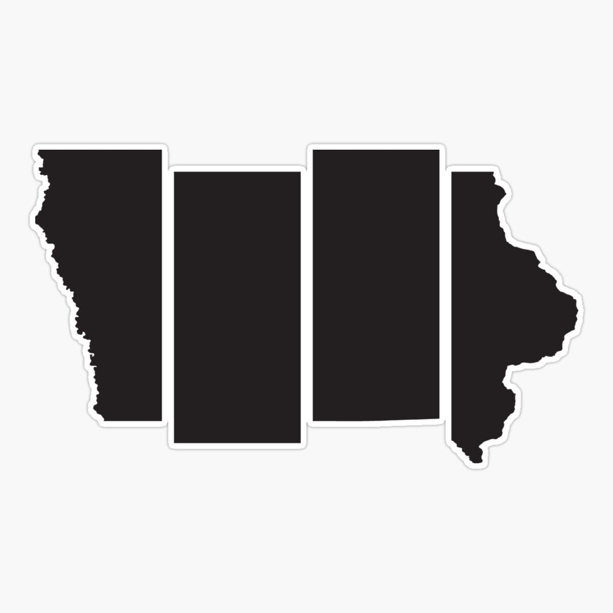 Onim Black Flag - Iowa State Sticker, Phone Decal Water Bottle Stickers ...