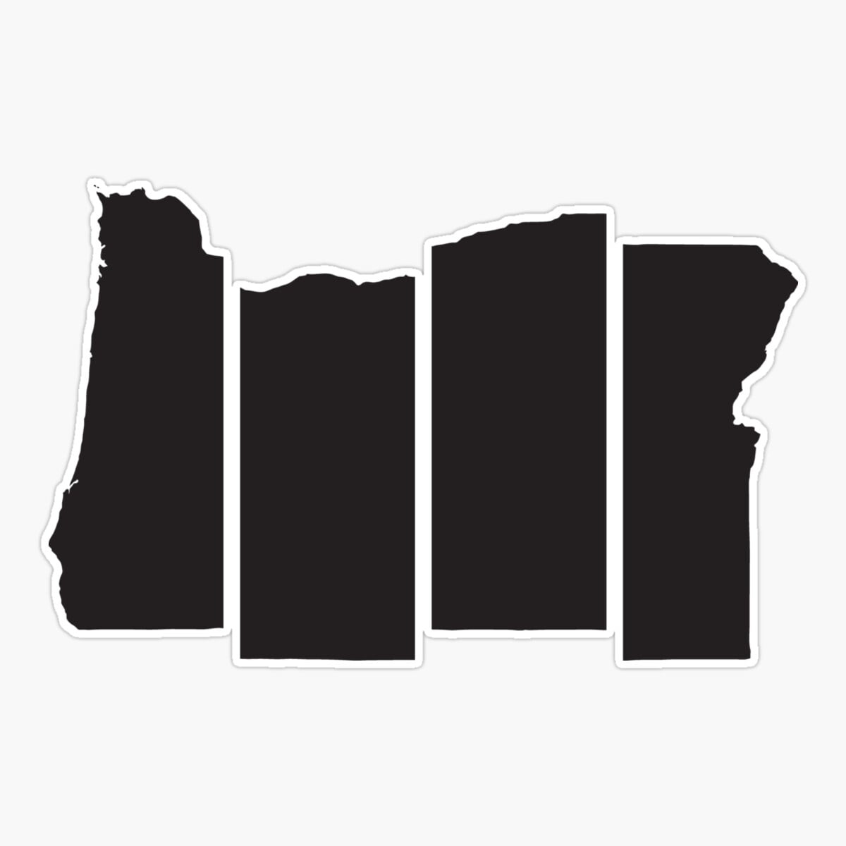 Onim Black Flag - Oregon State Sticker, Phone Decal Water Bottle ...