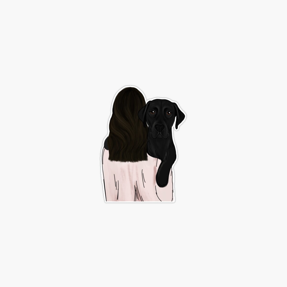 Onim Black Lab Dog Mom Sticker, Phone Decal Water Bottle Stickers Car ...