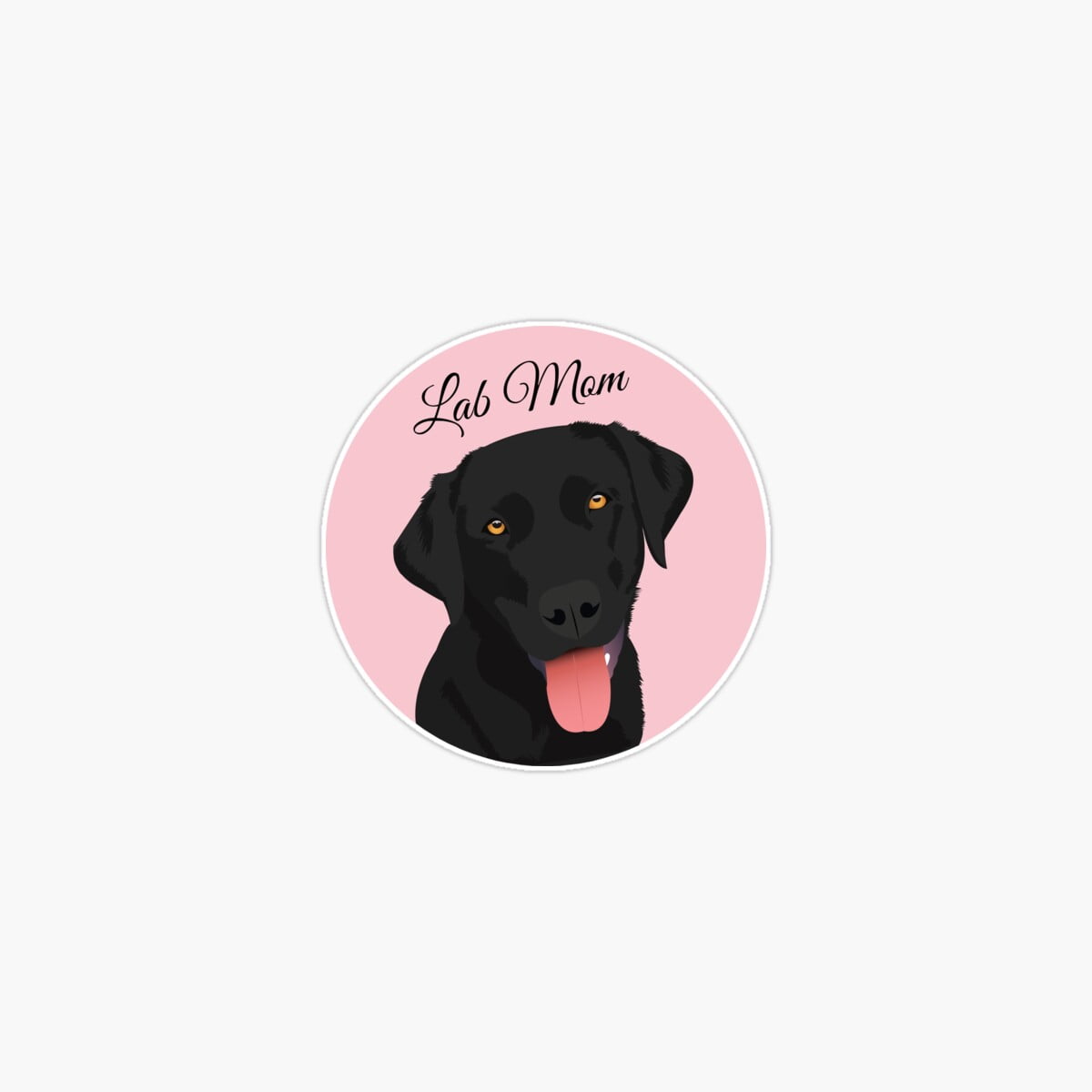 Onim Black Lab Mom Sticker, Phone Decal Water Bottle Stickers Car ...