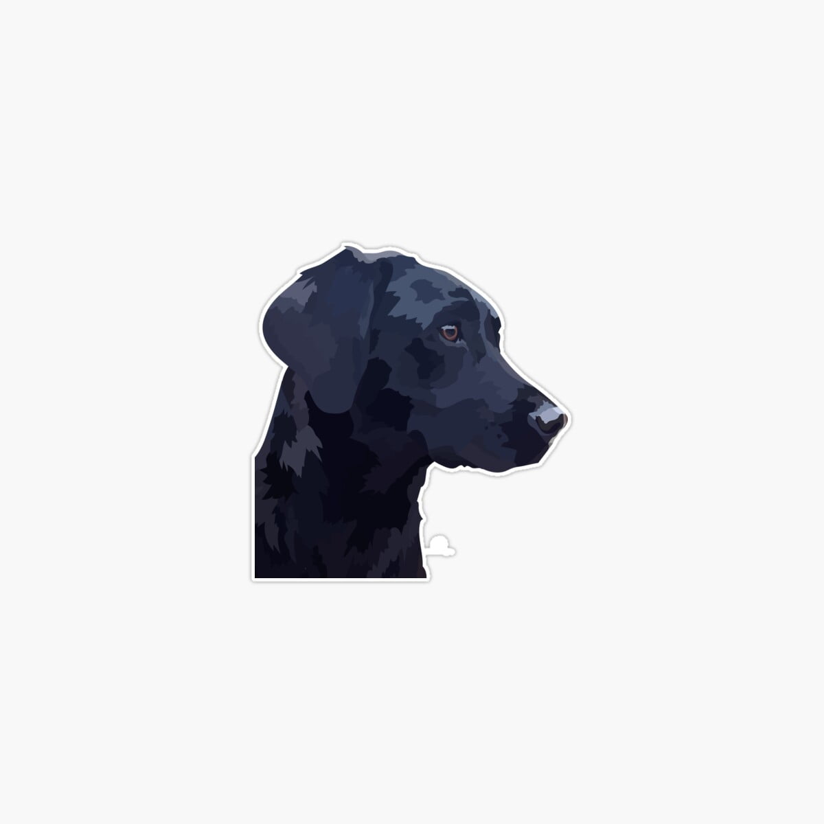 Onim Black Labrador Sticker, Phone Decal Water Bottle Stickers Car ...
