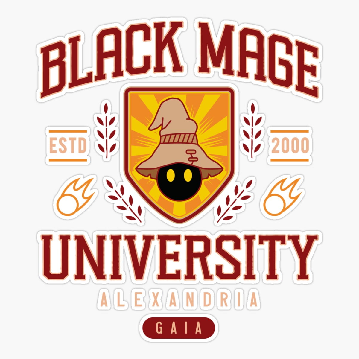 Onim Black Mage University Sticker, Phone Decal Water Bottle Stickers ...