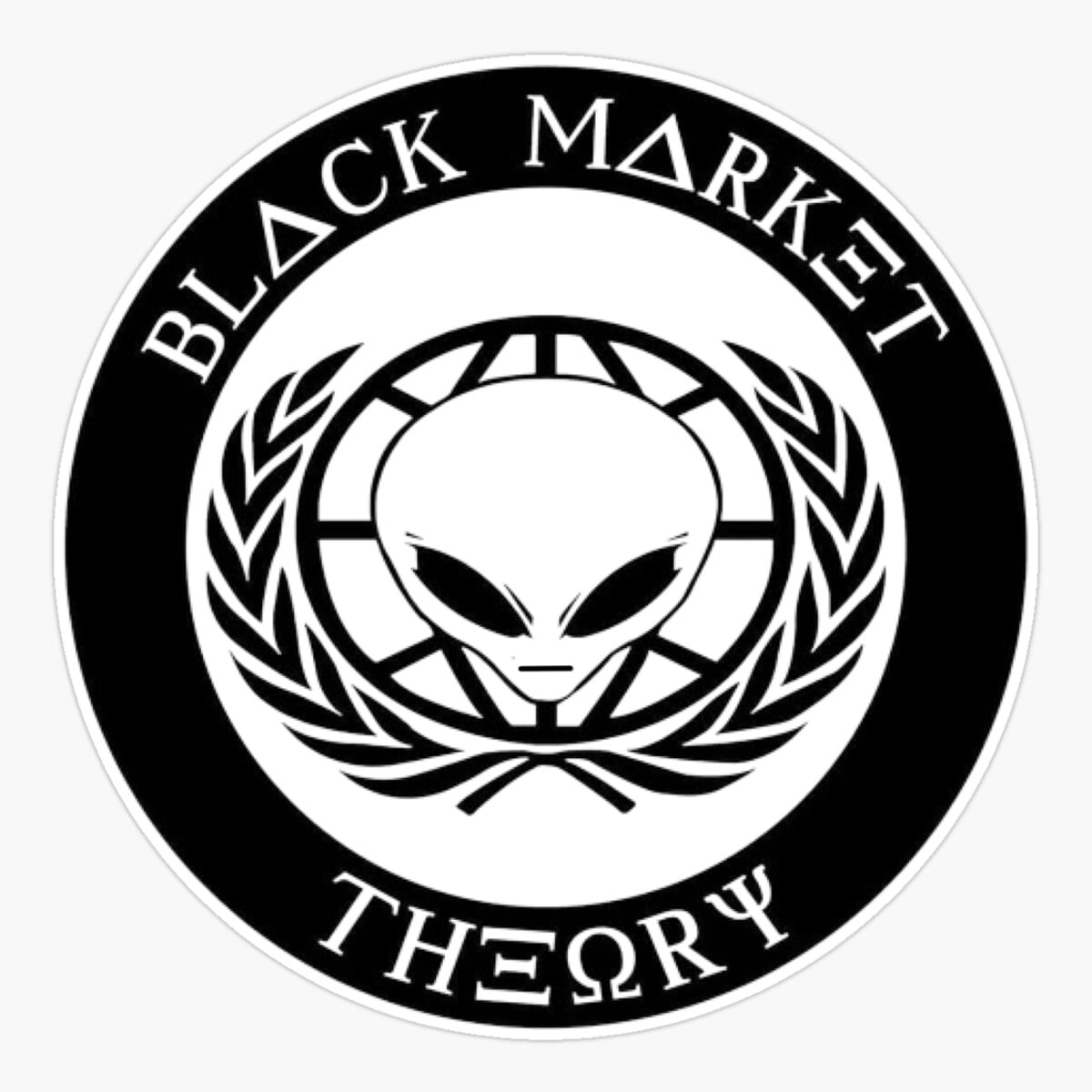 Onim Black Market Theory Main Logo Sticker, Phone Decal Water Bottle ...
