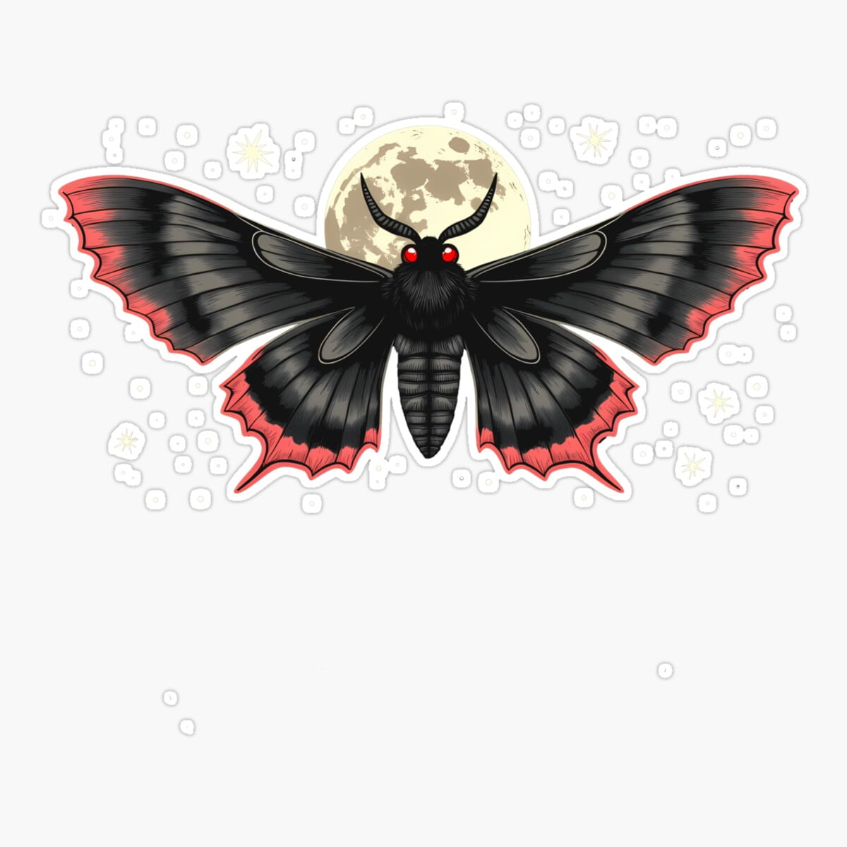 Onim Black Moth And Moon - Dark Feminine Girly Fairy Gothic Aesthetic ...