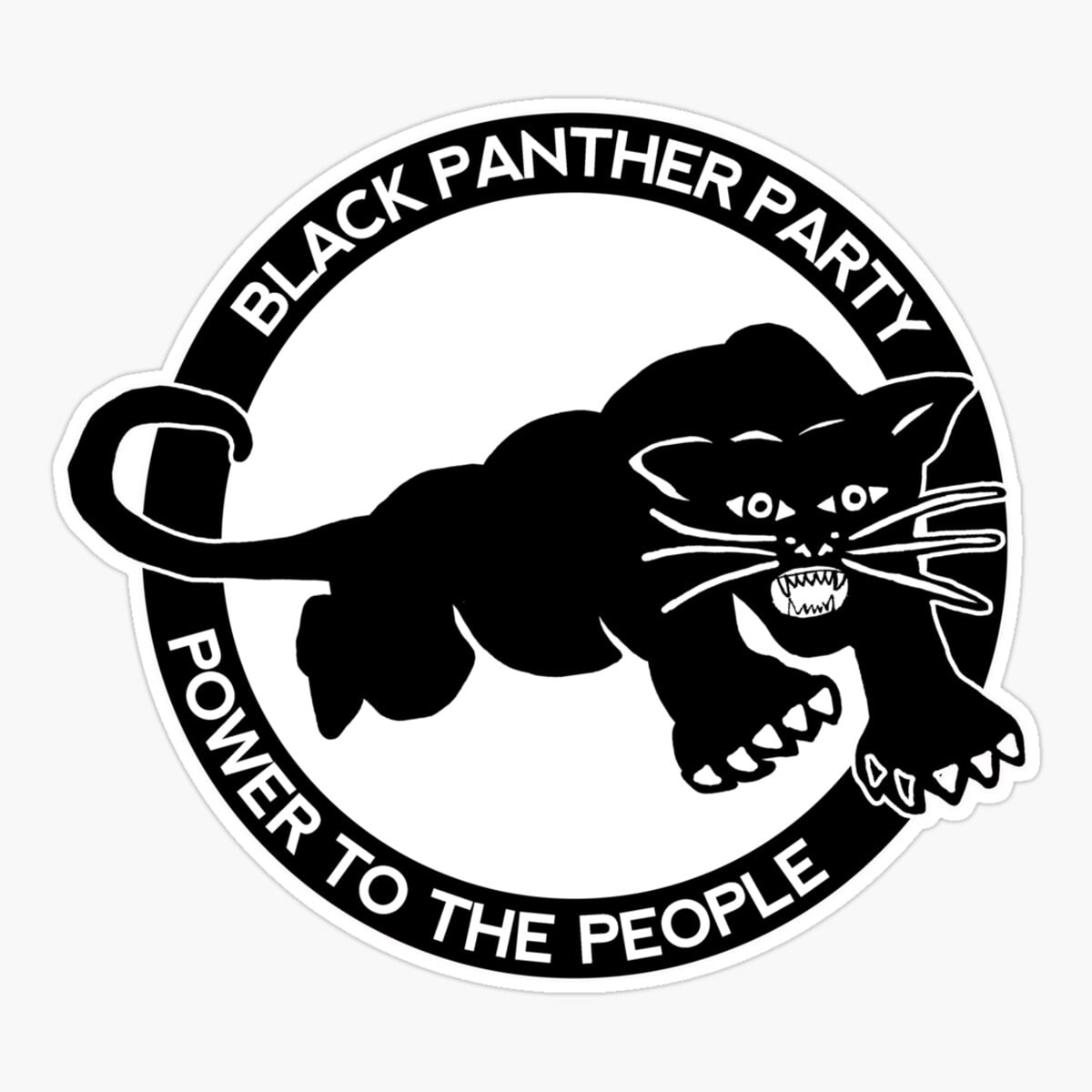 Onim Black Panther Party Sticker, Phone Decal Water Bottle Stickers Car ...