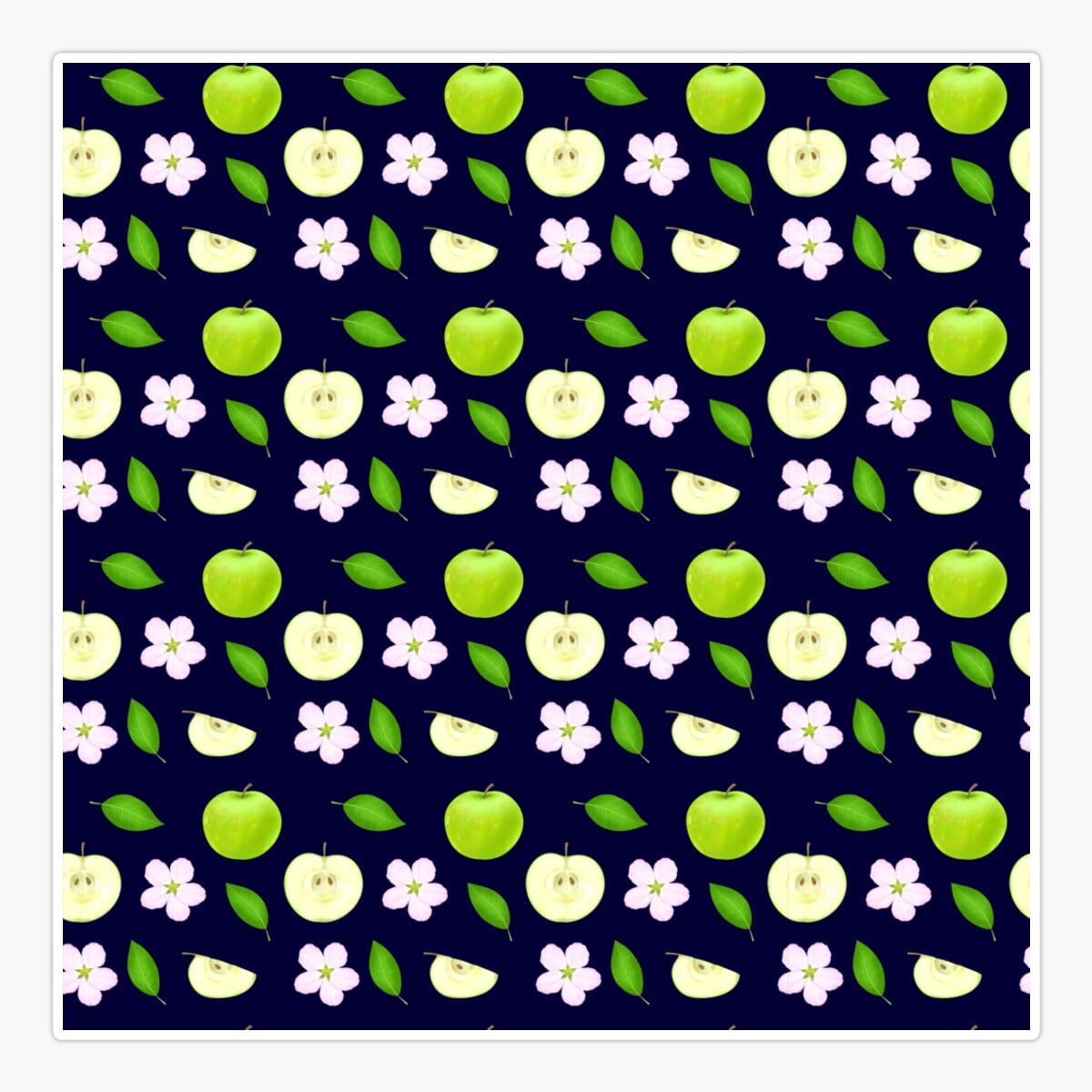 Onim Black Pattern Apples Clipart, Fresh Red And Green Apples ...