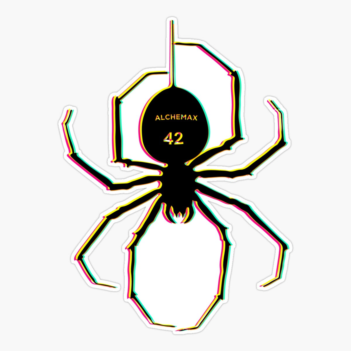 Onim Black Spider Alchemax 42 Sticker, Phone Decal Water Bottle ...