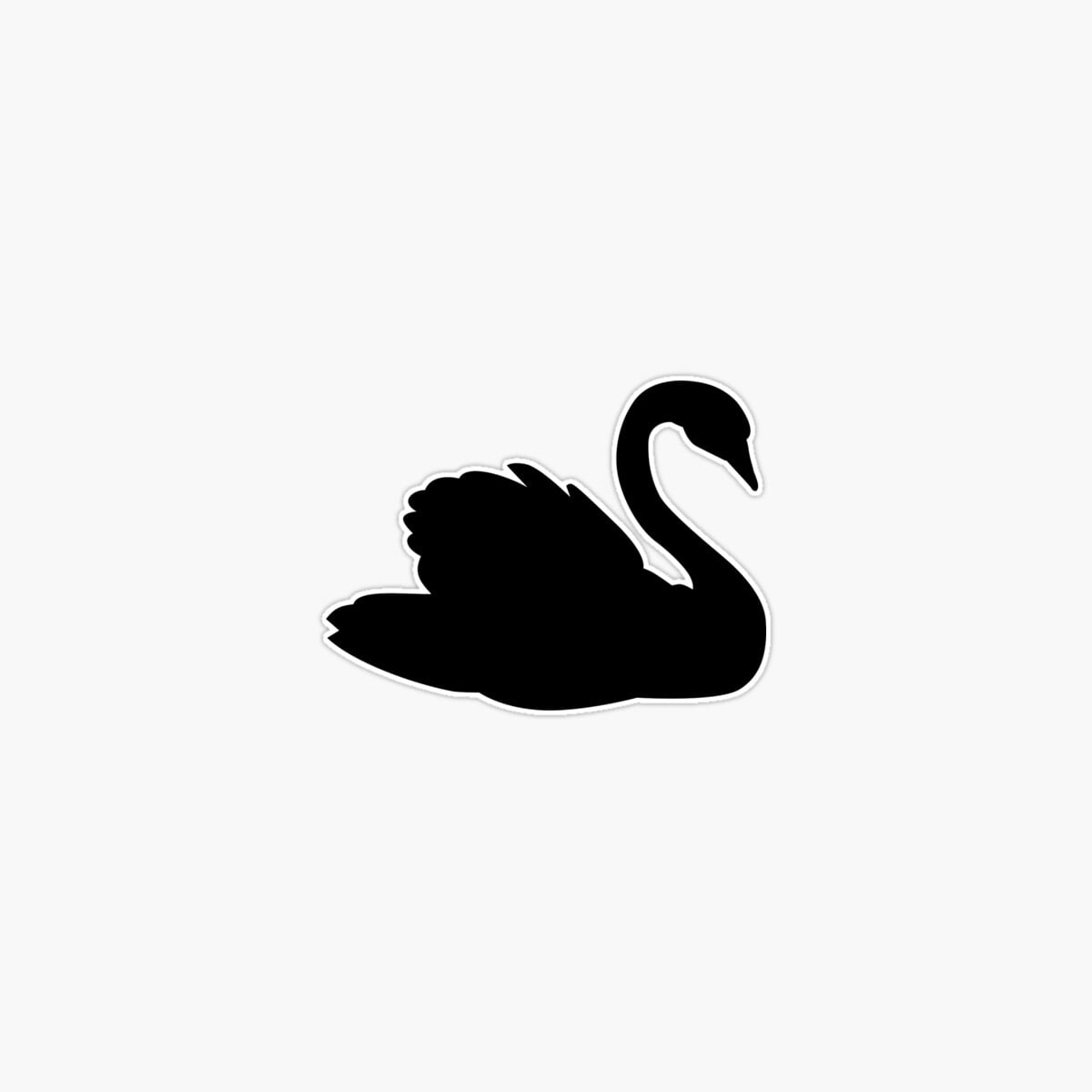 Onim Black Swan Sticker, Phone Decal Water Bottle Stickers Car Decals ...