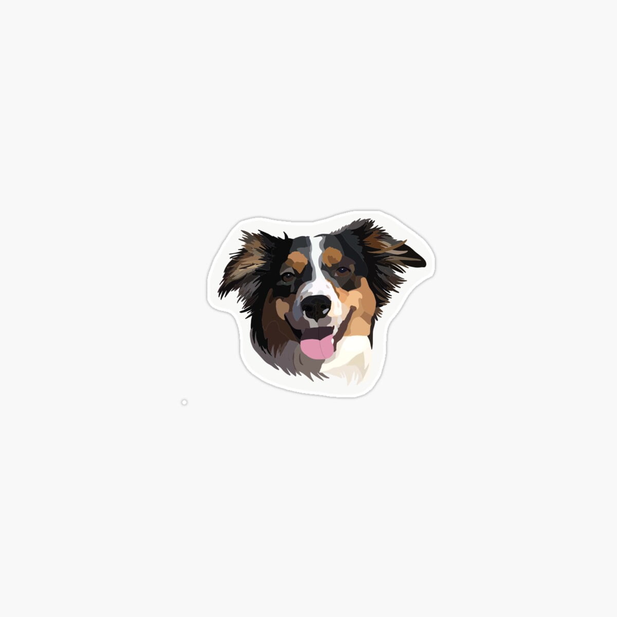 Onim Black Tri Australian Shepherd Sticker, Phone Decal Water Bottle ...