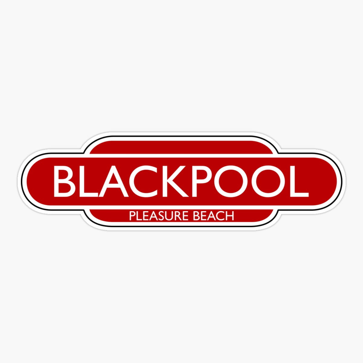 Onim Blackpool Pleasure Beach Sticker, Phone Decal Water Bottle ...