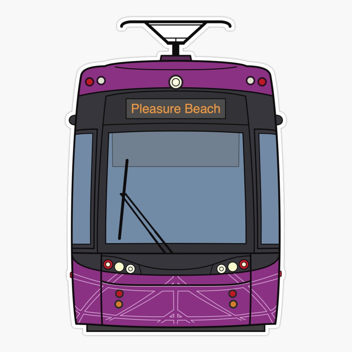 Onim Blackpool Tram Sticker, Phone Decal Water Bottle Stickers Car ...