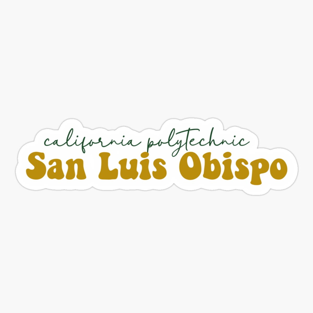 Onim Cal Poly Slo Sticker, Phone Decal Water Bottle Stickers Car Decals ...