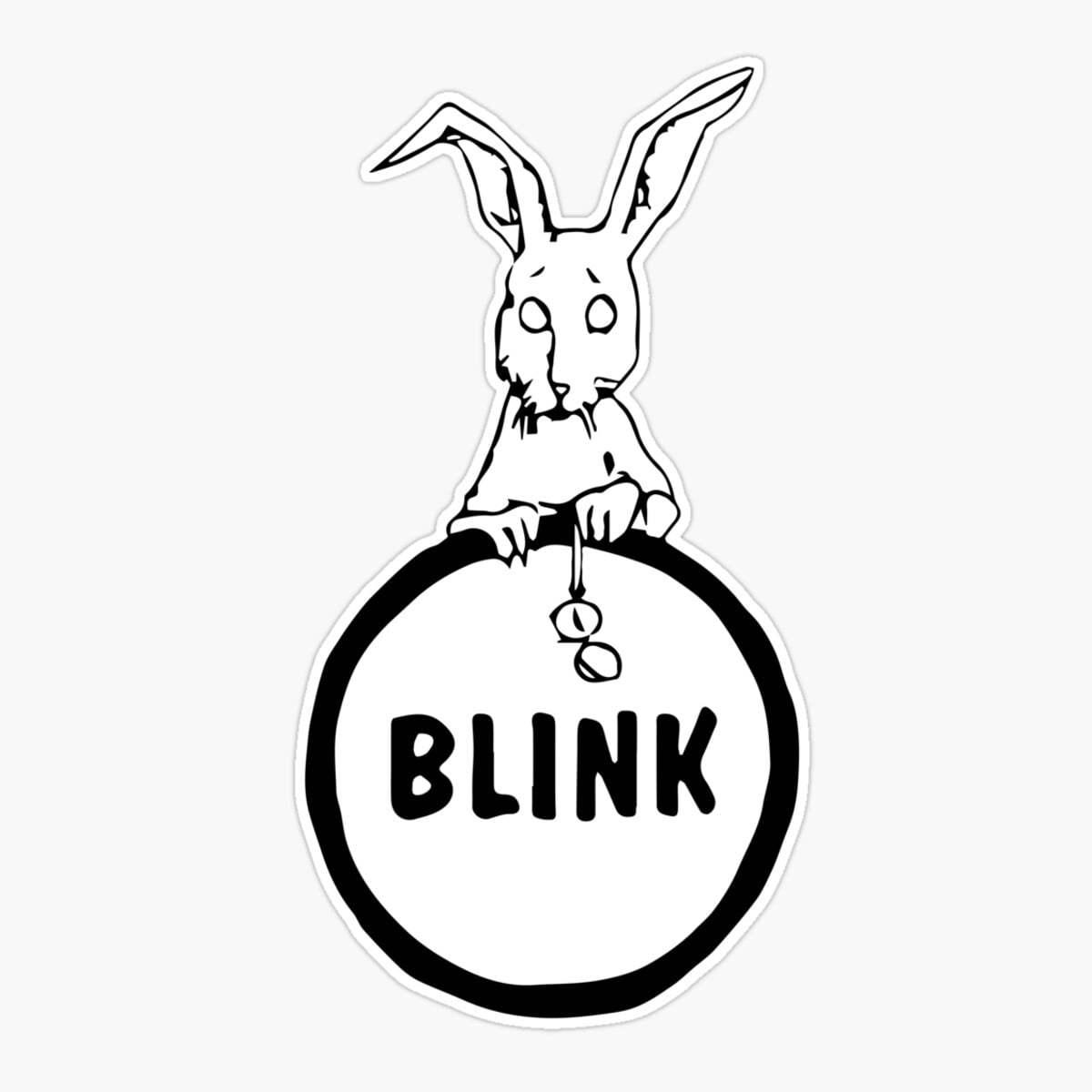 Onim Blink Early Rabbit Logo (Before 182) Sticker, Phone Decal Water ...