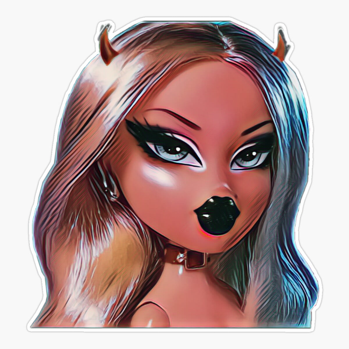 Onim Blonde Bratz Sticker, Phone Decal Water Bottle Stickers Car Decals ...