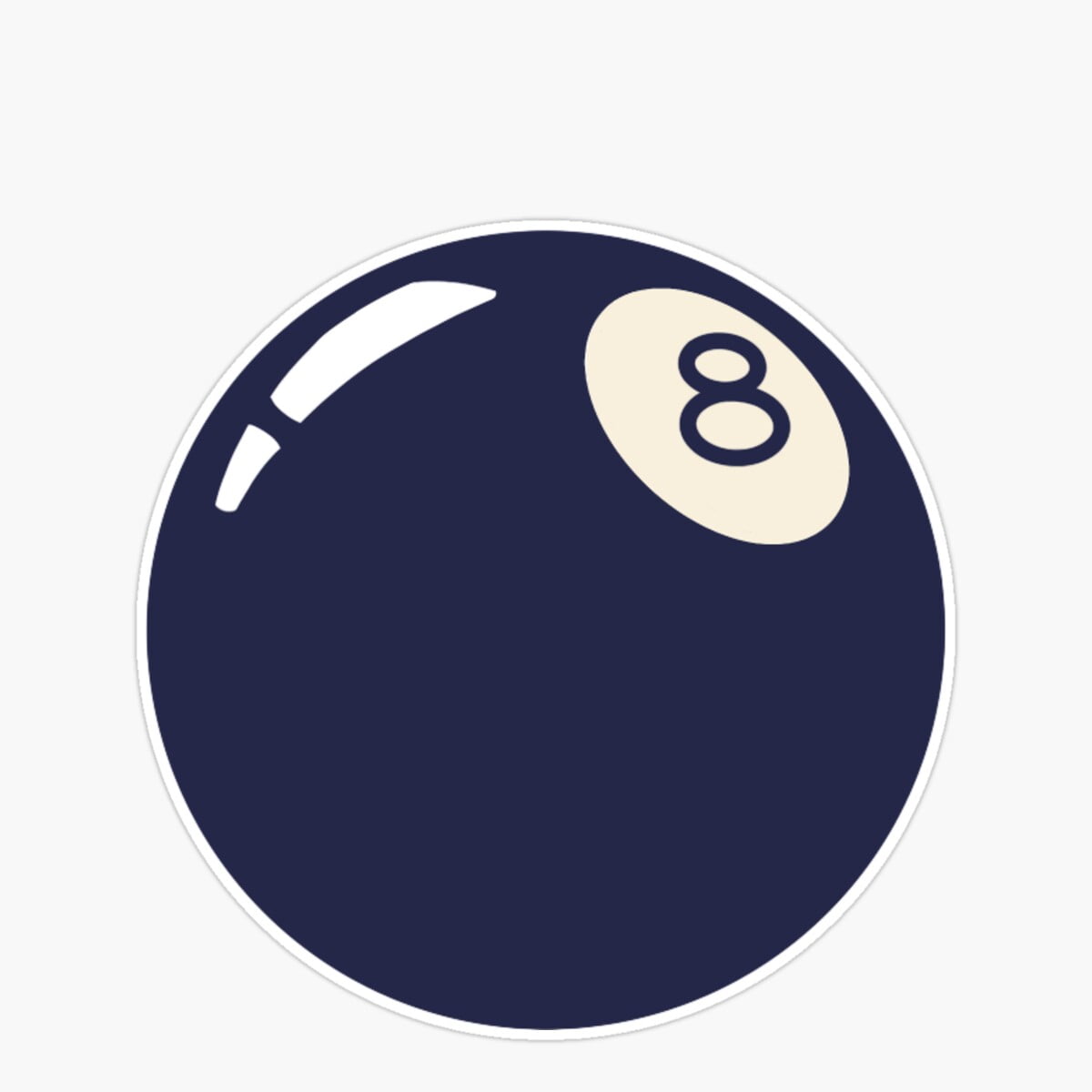 Onim Blue 8 Ball Pool Sticker, Phone Decal Water Bottle Stickers Car ...