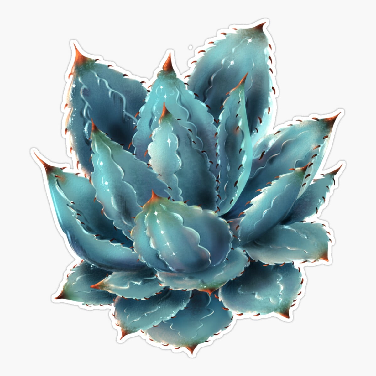 Onim Blue Agave Sticker, Phone Decal Water Bottle Stickers Car Decals ...