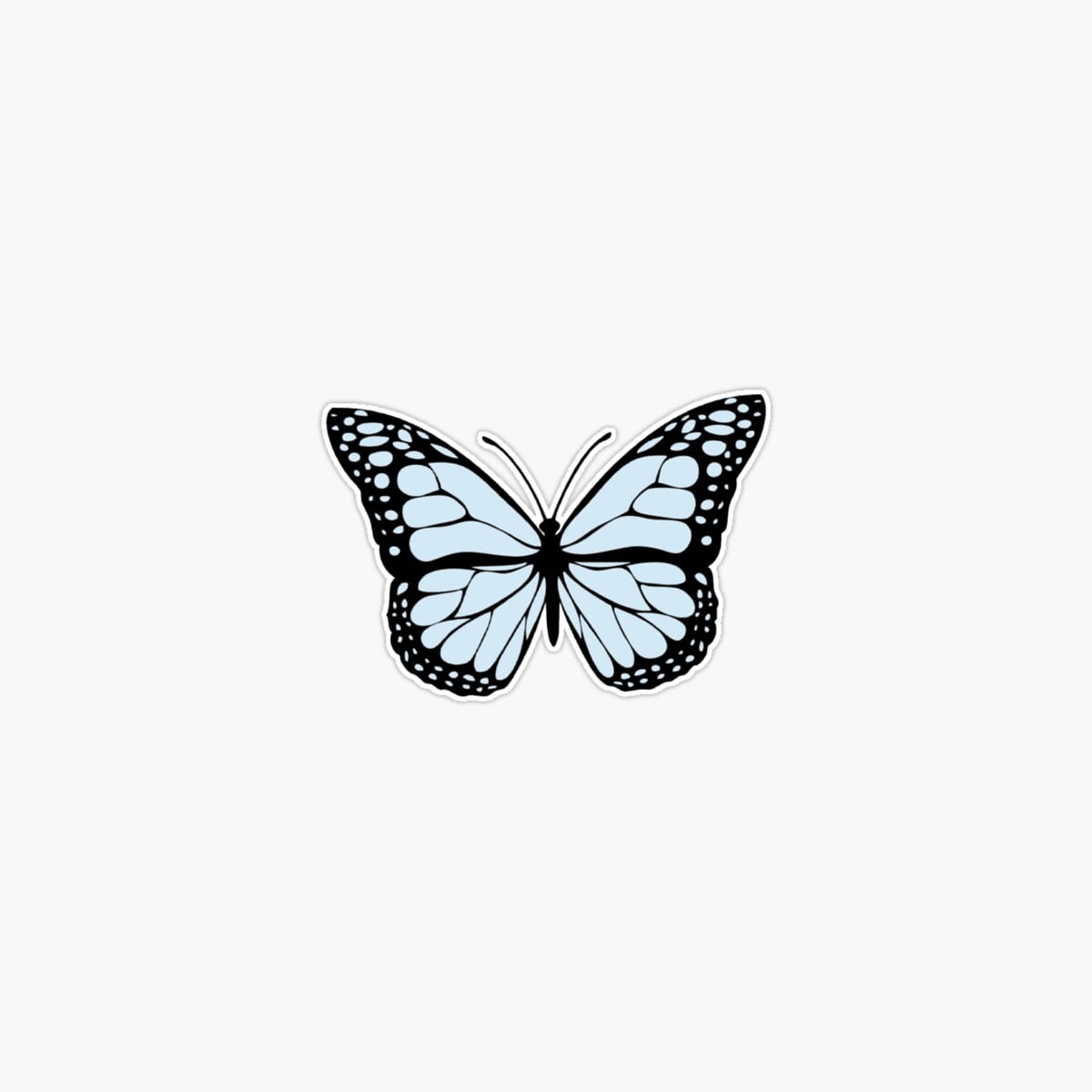 Onim Blue Butterfly Sticker, Phone Decal Water Bottle Stickers Car ...