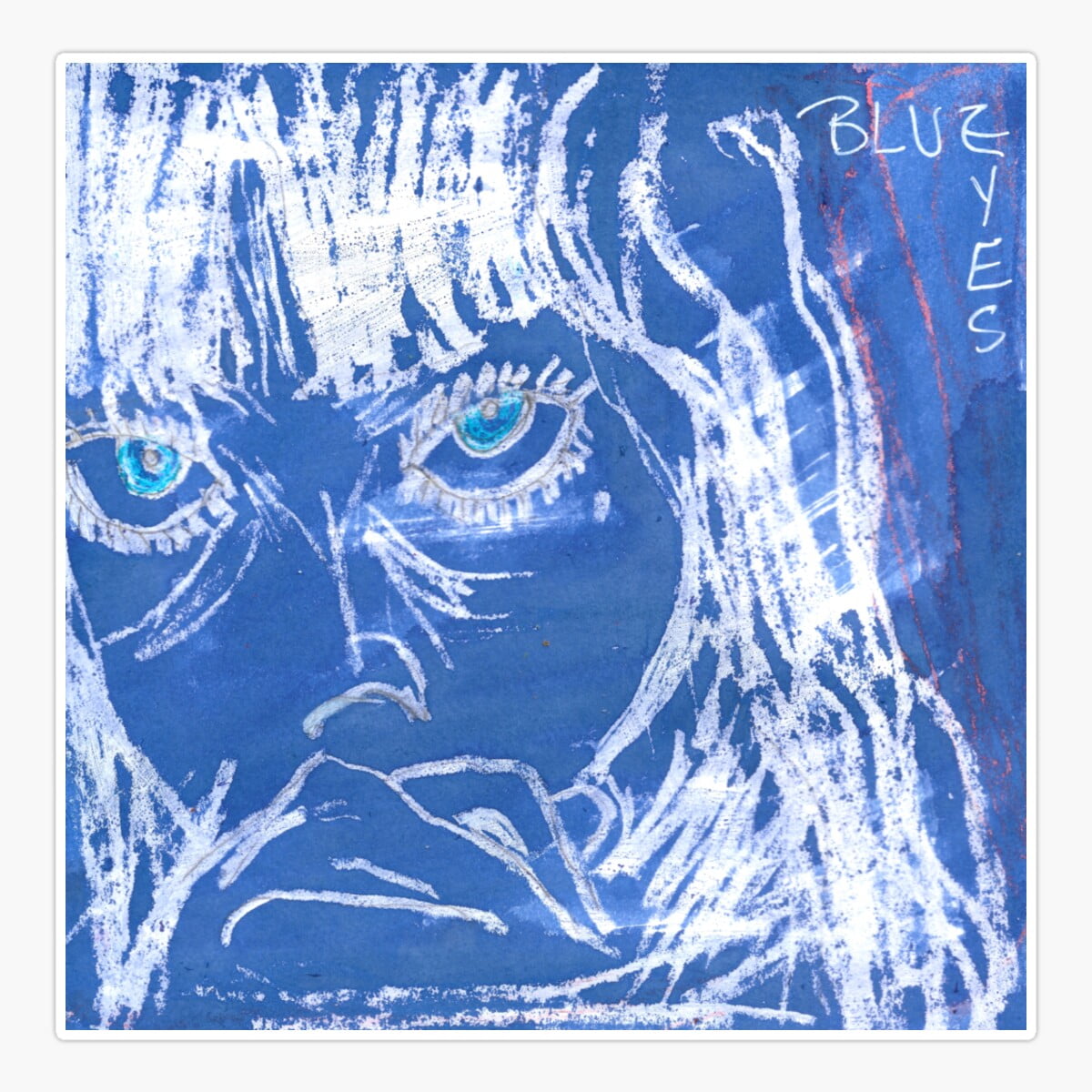 Onim Blue Eyes Sticker, Phone Decal Water Bottle Stickers Car Decals ...