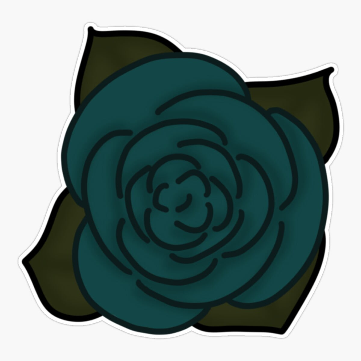 Onim Blue Flower Sticker, Phone Decal Water Bottle Stickers Car Decals ...