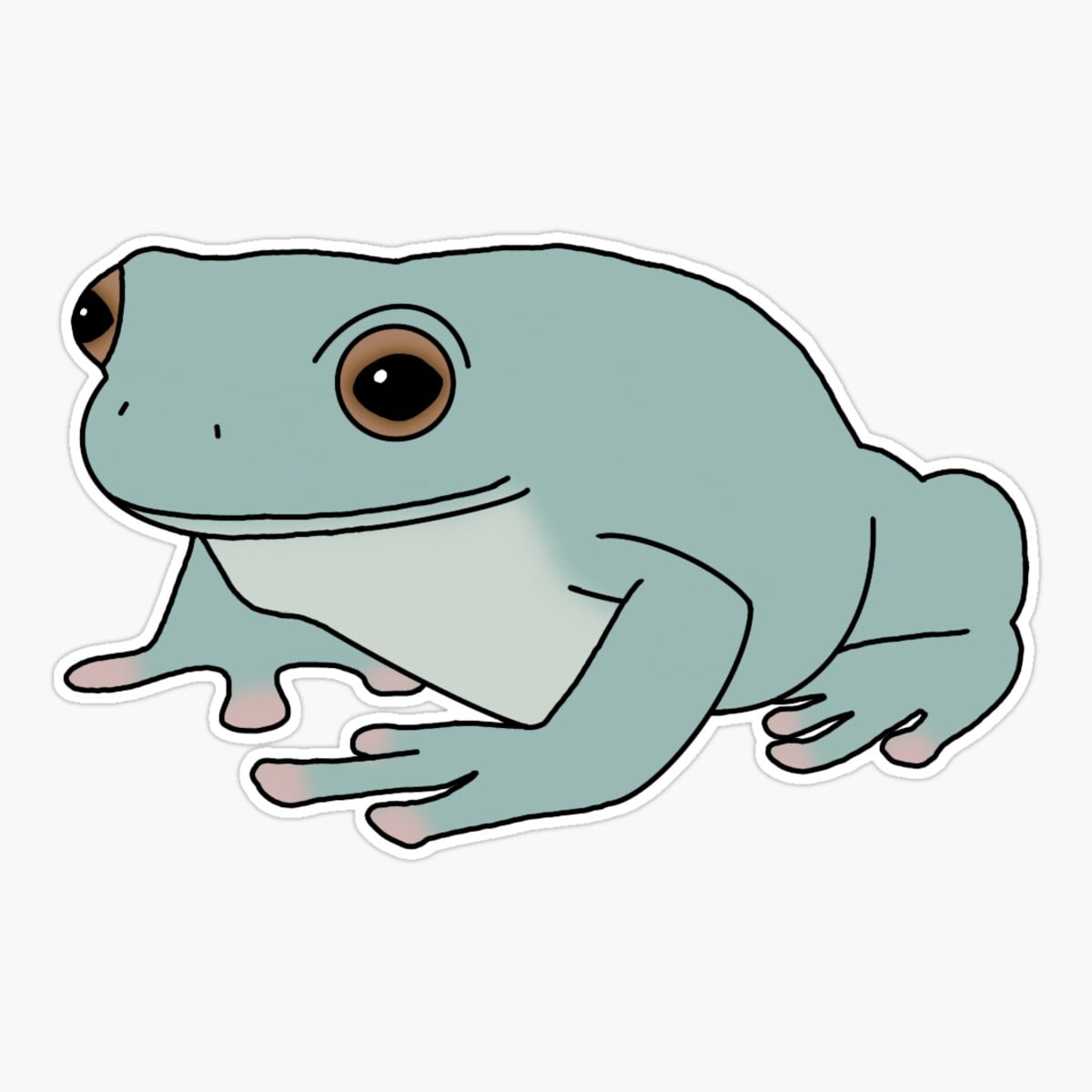 Onim Blue Frog Sticker, Phone Decal Water Bottle Stickers Car Decals ...