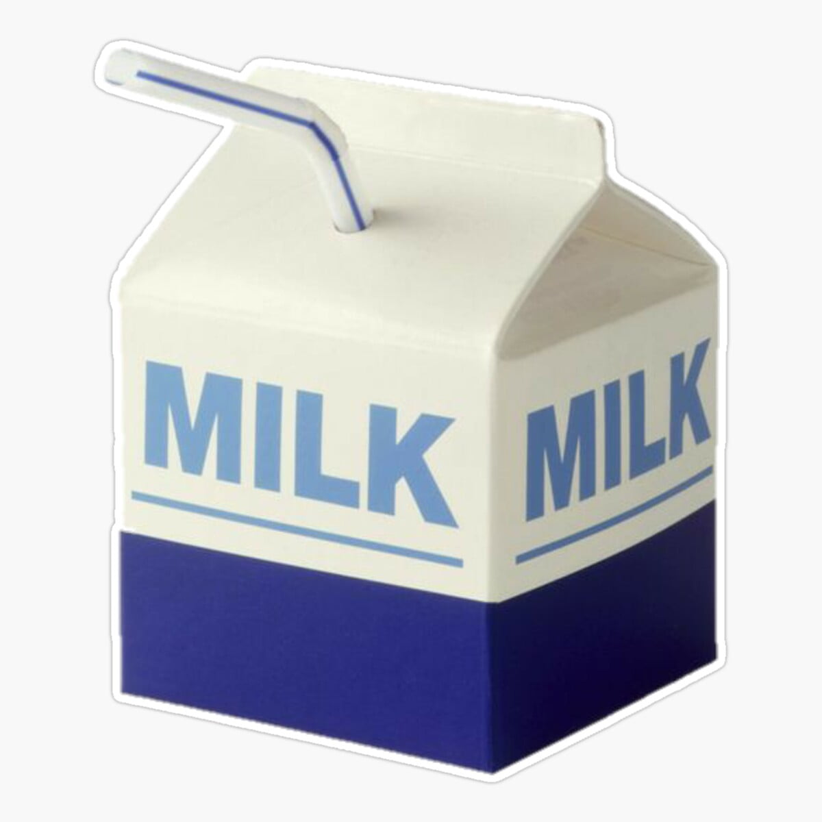 Onim Blue Milk Box Sticker, Phone Decal Water Bottle Stickers Car ...