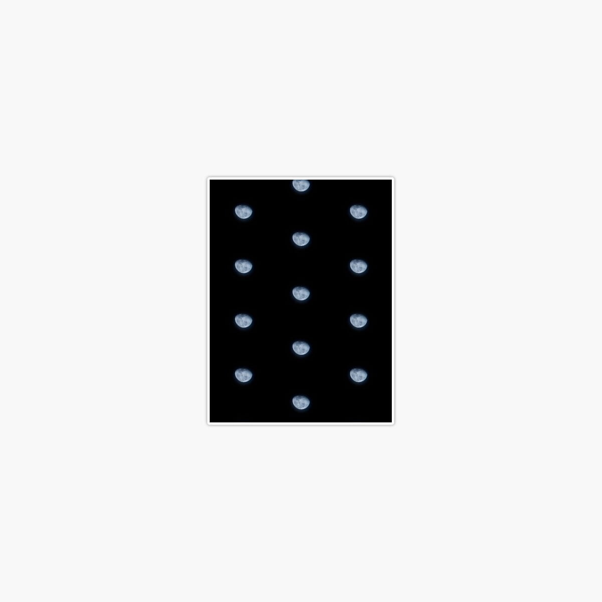 Onim Blue Moon Dot Candy Graphic Sticker, Phone Decal Water Bottle ...