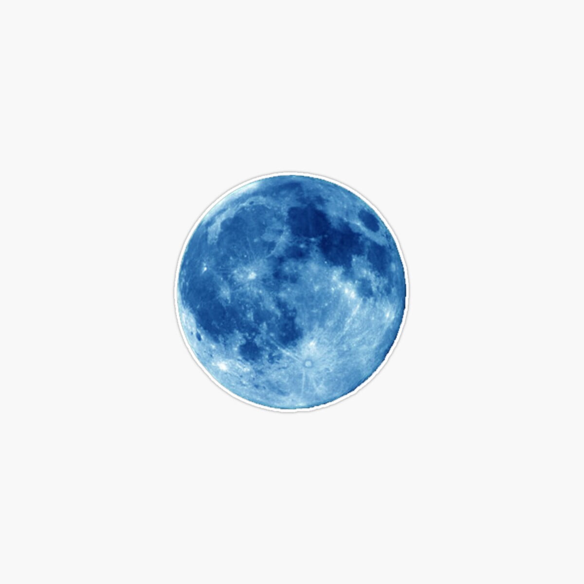 Onim Blue Moon Sticker, Phone Decal Water Bottle Stickers Car Decals ...