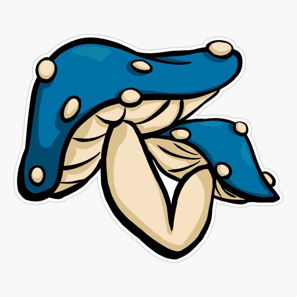 Onim Blue Mushrooms Sticker, Phone Decal Water Bottle Stickers Car ...