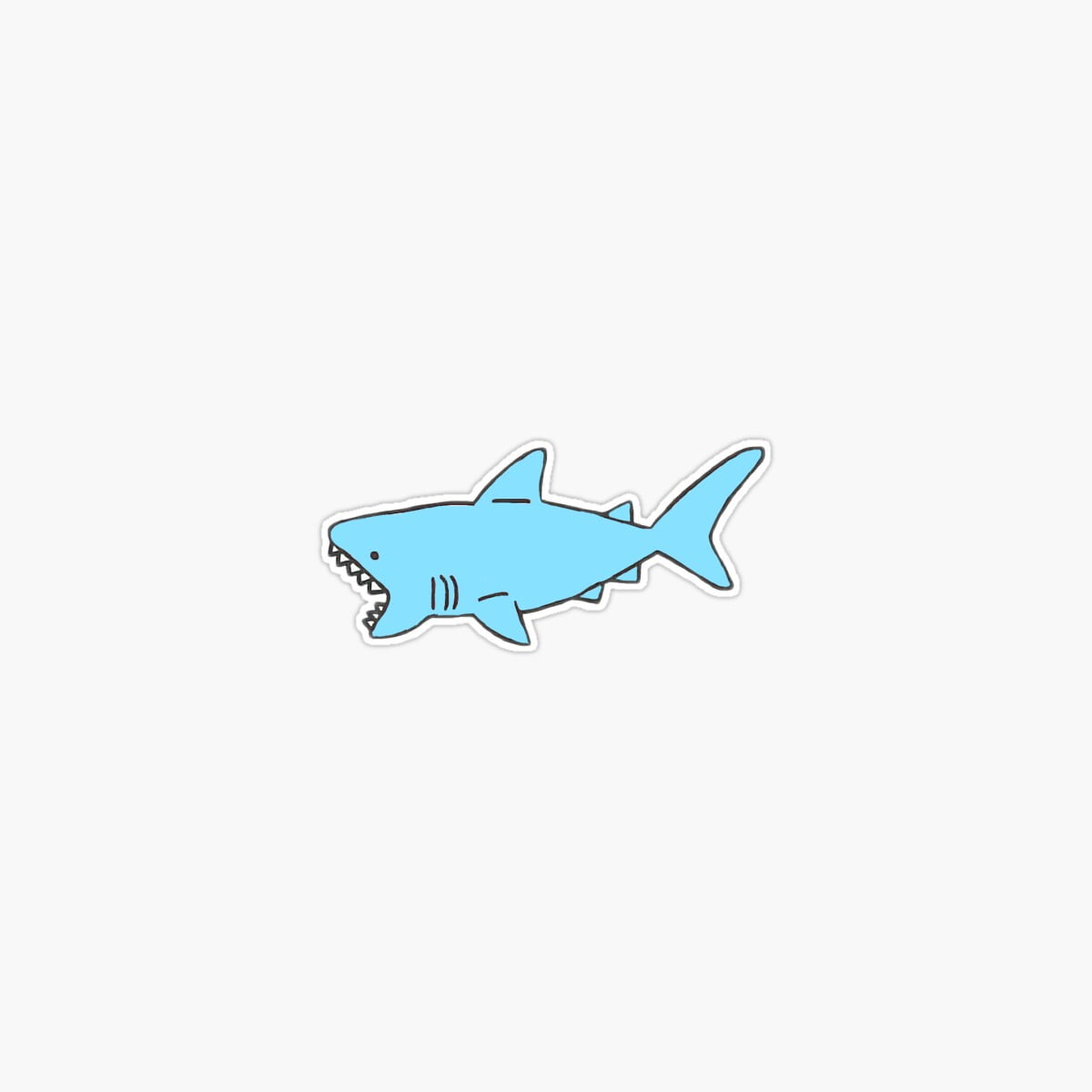 Onim Blue Shark Sticker, Phone Decal Water Bottle Stickers Car Decals ...
