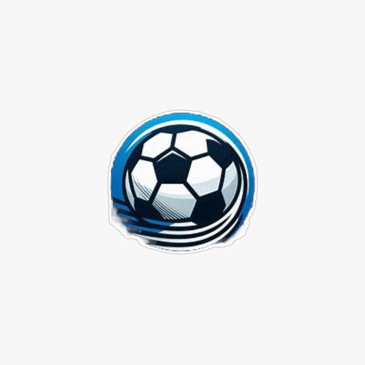 Onim Blue Soccer Ball Sticker, Phone Decal Water Bottle Stickers Car ...