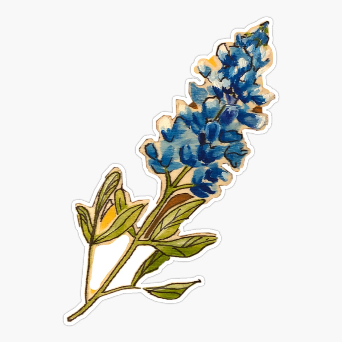 Onim Bluebonnet Sticker, Phone Decal Water Bottle Stickers Car Decals ...