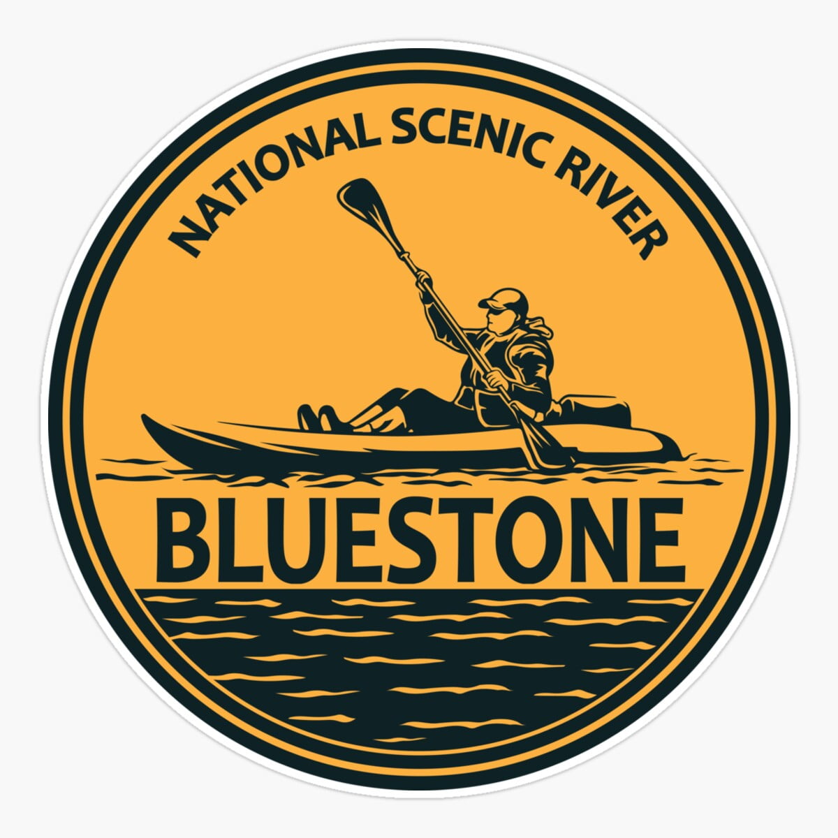 Onim Bluestone National Scenic River Kayaking Badge Sticker, Phone ...