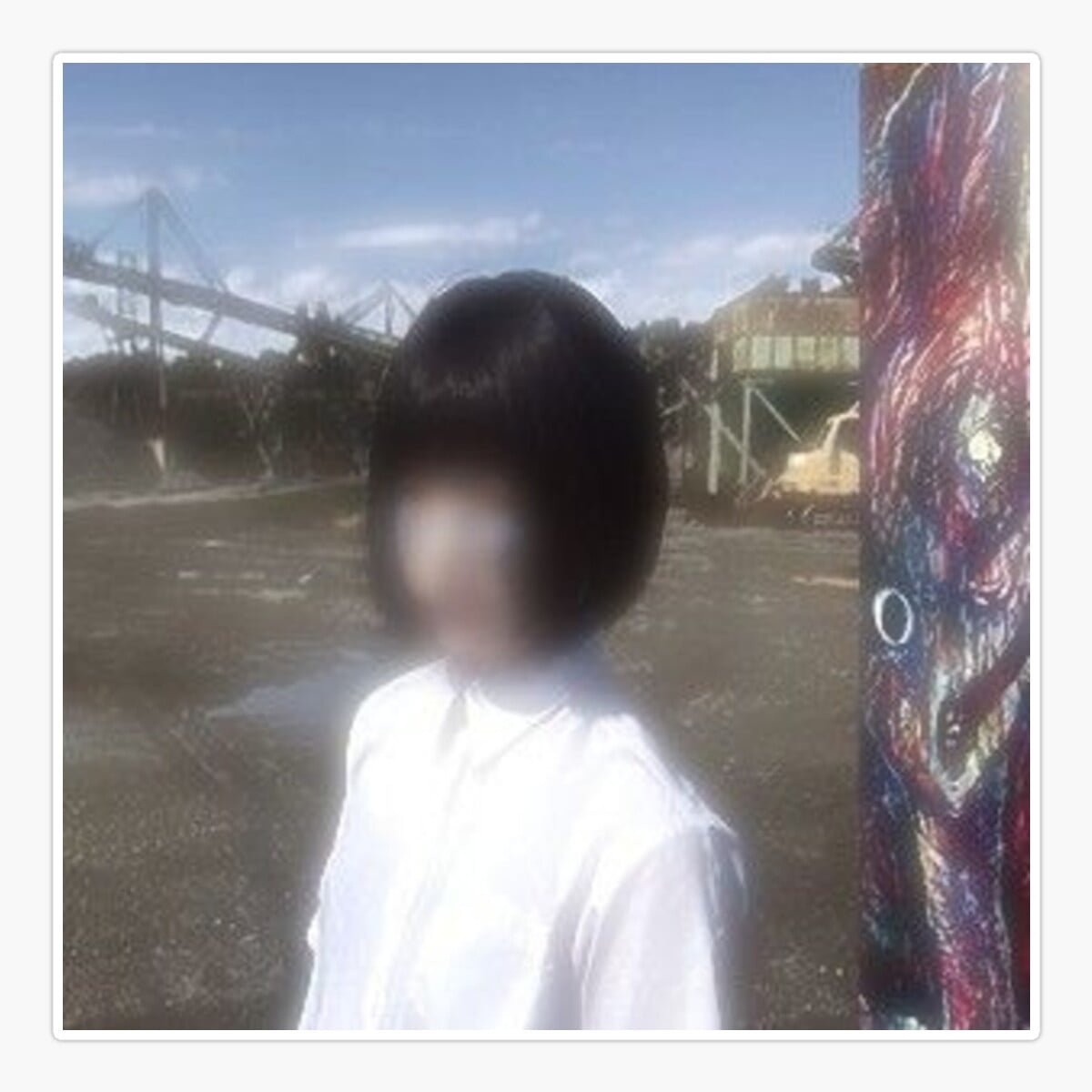 Onim Blurred Drain Gang Face Sticker, Phone Decal Water Bottle Stickers ...