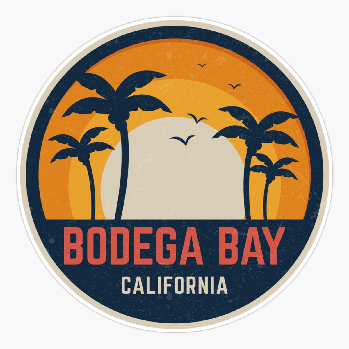 Onim Bodega Bay California Sticker, Phone Decal Water Bottle Stickers ...