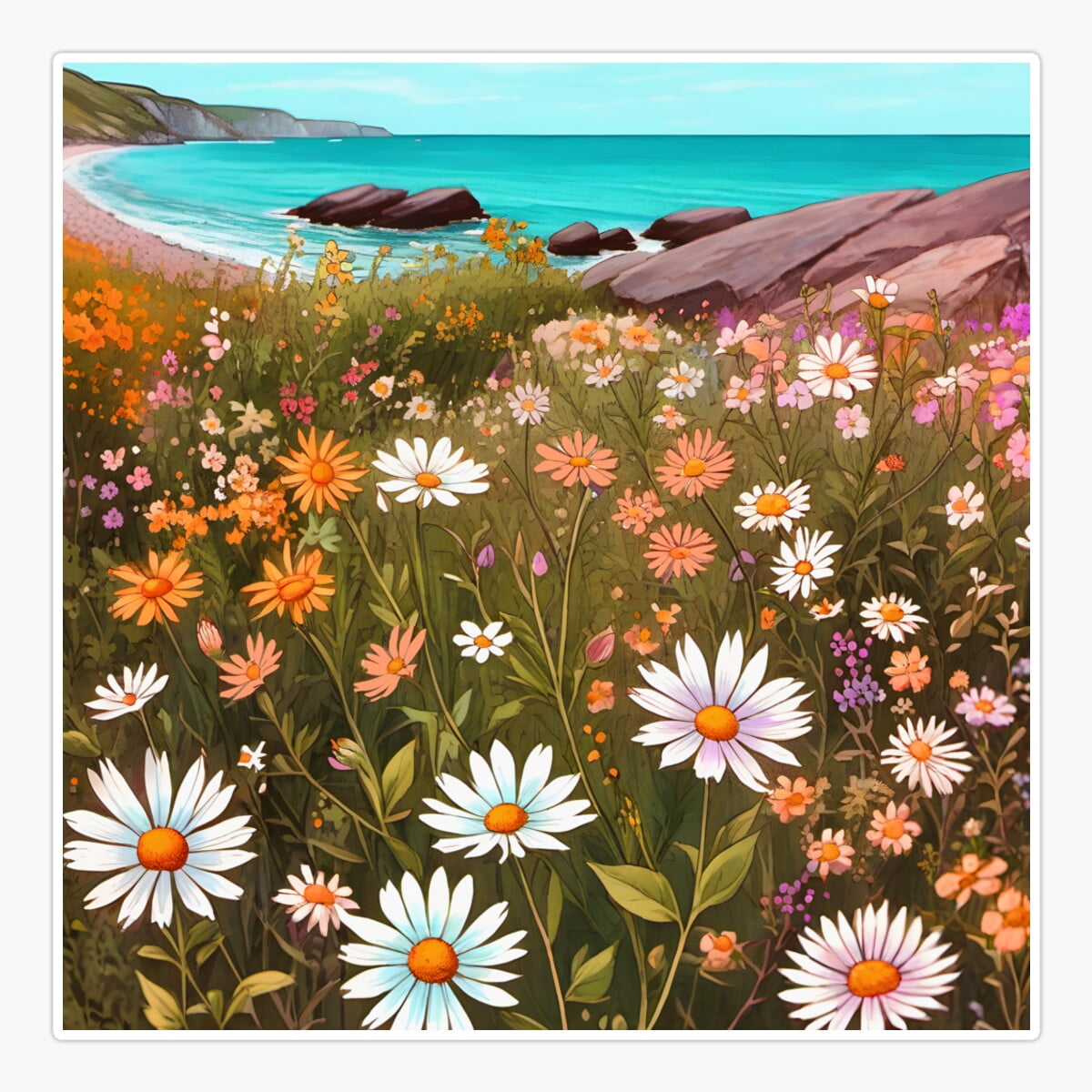 Onim Boho Wildflowers Cottagecore Countryside Coastal Wildflowers 1 Of ...