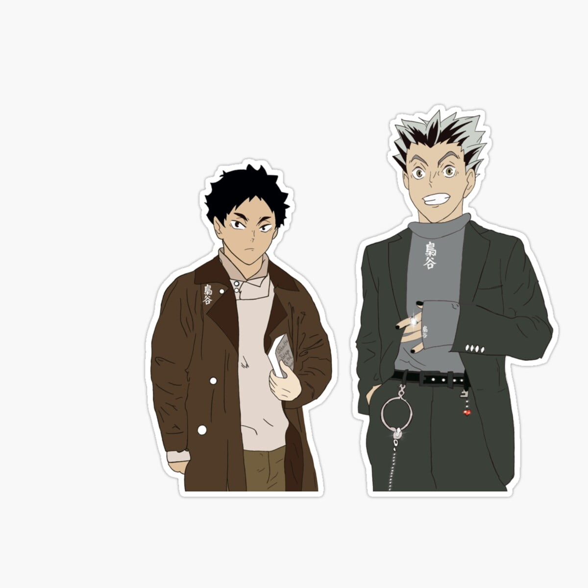 Onim Bokuto & Akaashi Sticker, Phone Decal Water Bottle Stickers Car ...