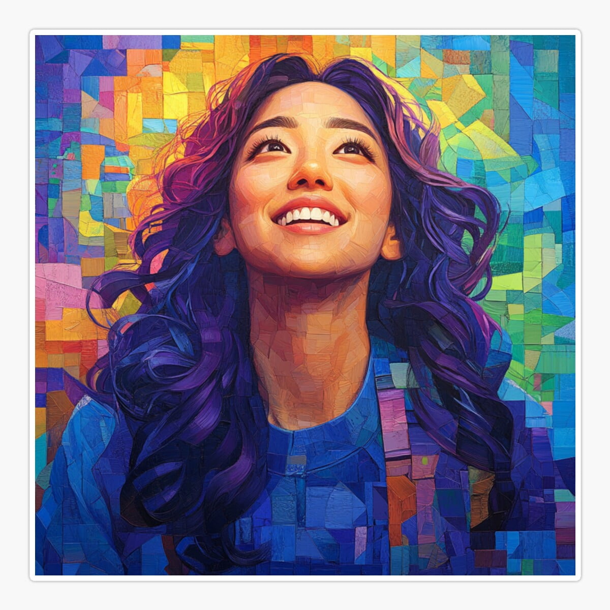 Onim Bold Beauty In Vivid Shades Sticker, Phone Decal Water Bottle ...