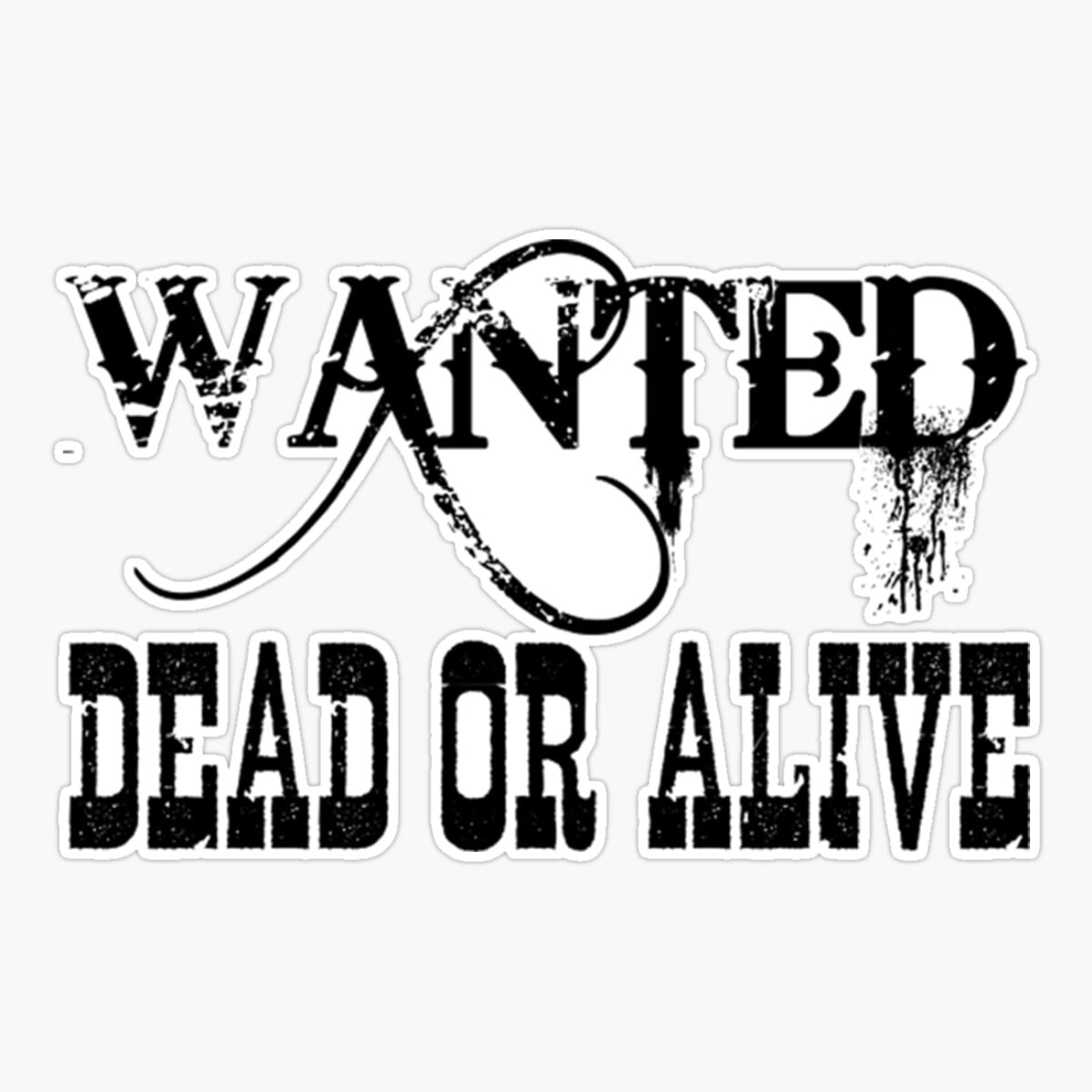 Onim Bon Jovi Wanted Dead Or Alive Sticker, Phone Decal Water Bottle ...