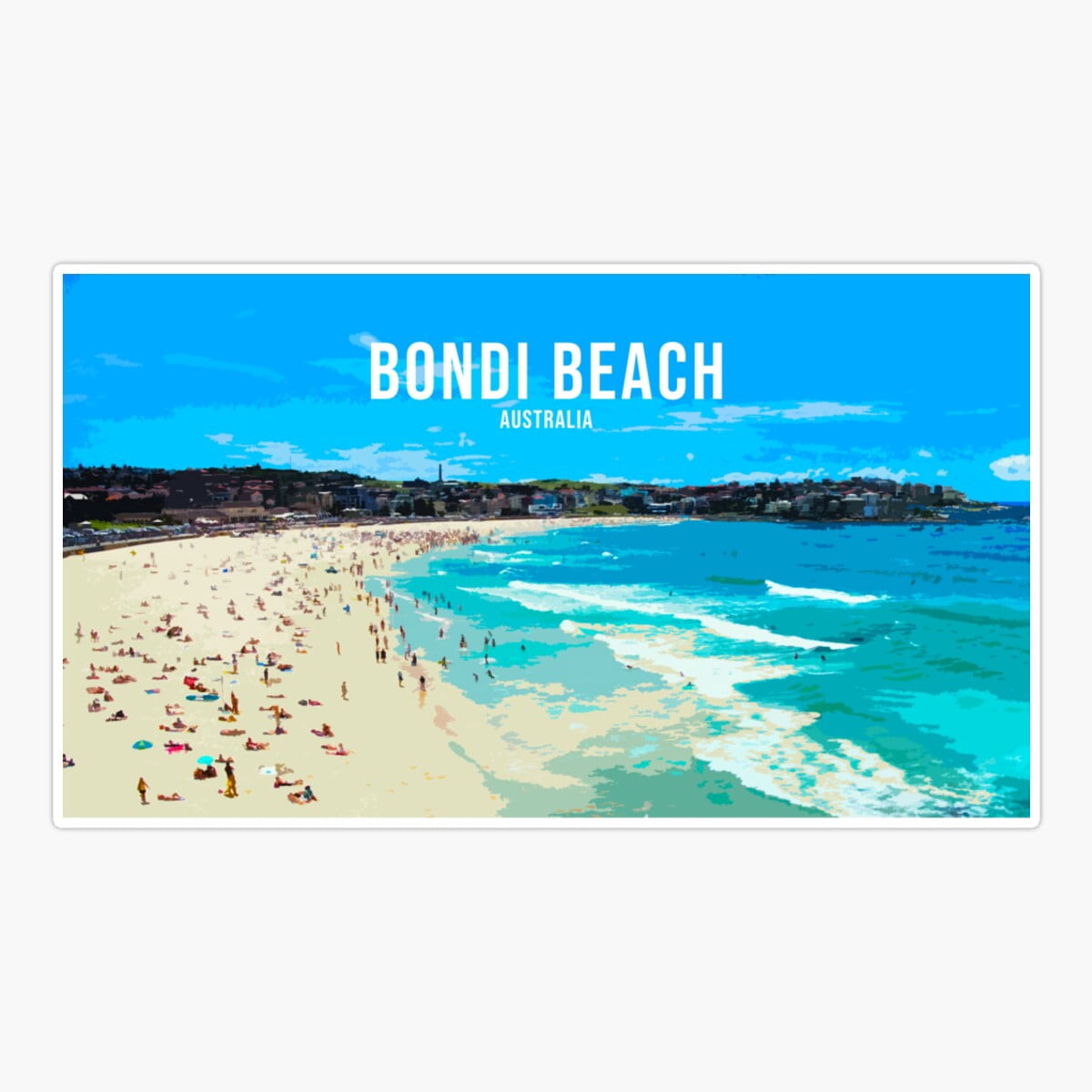 Onim Bondi Beach Australia - Best Hd Bondi Beach Aussie Art Print ...