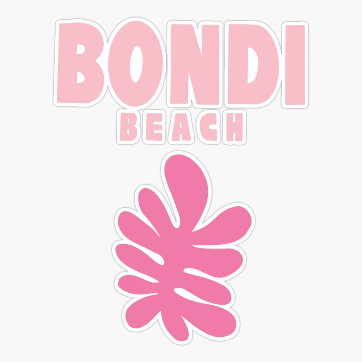 Onim Bondi Beach Preppy Sticker, Phone Decal Water Bottle Stickers Car ...