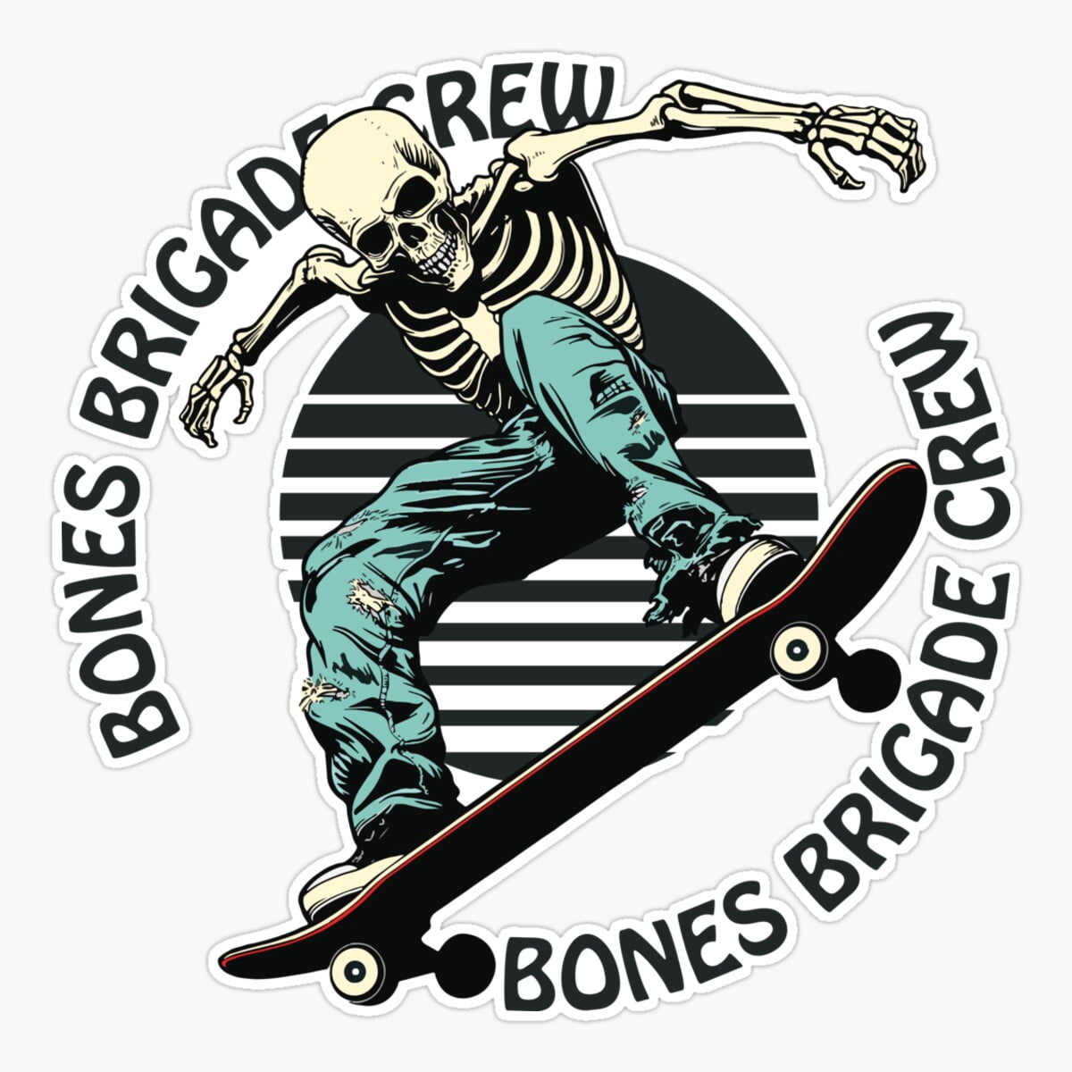 Onim Bones Brigade Crew Sticker, Phone Decal Water Bottle Stickers Car ...