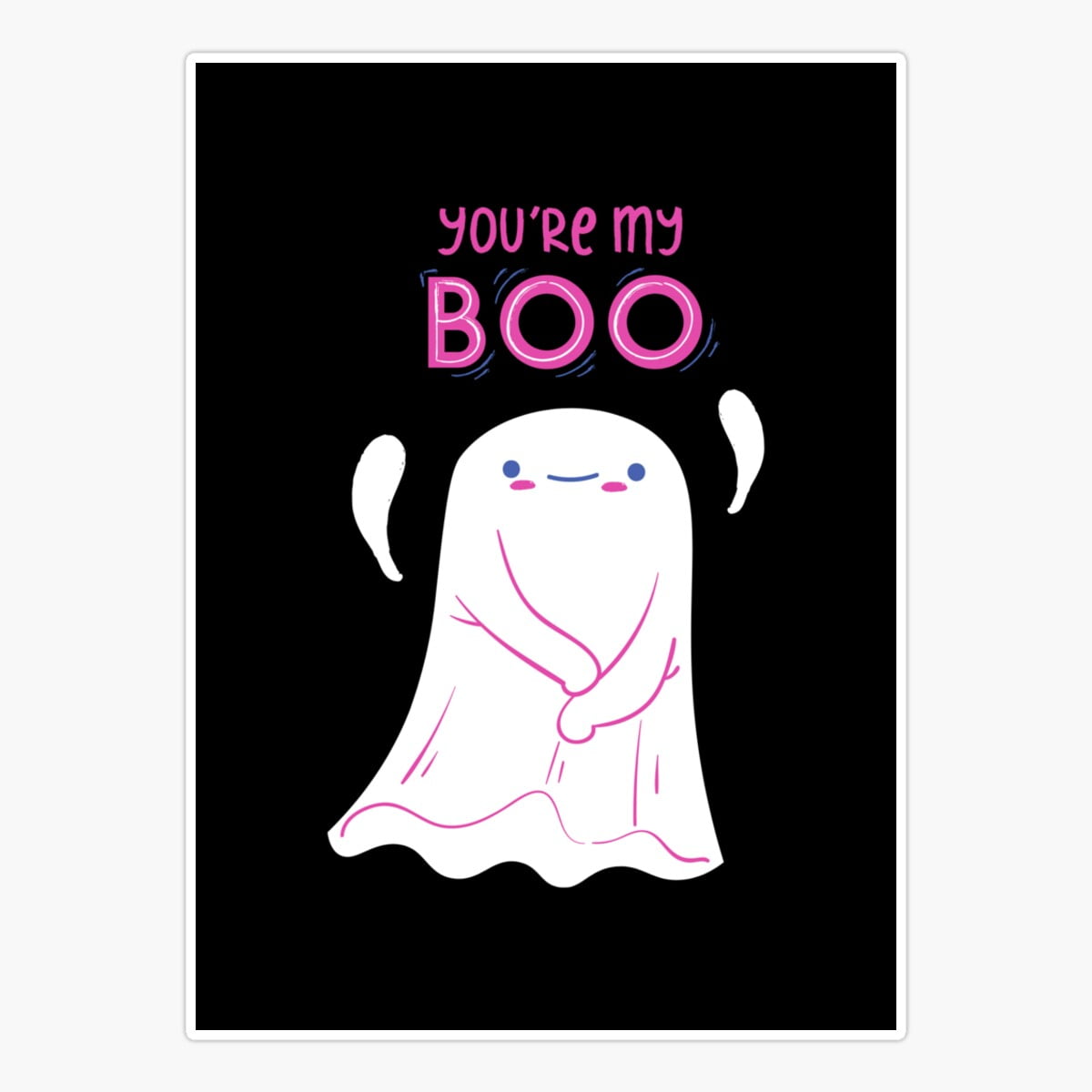 Onim Boo Gothic Valentine Anniversary Card Sticker, Phone Decal Water ...
