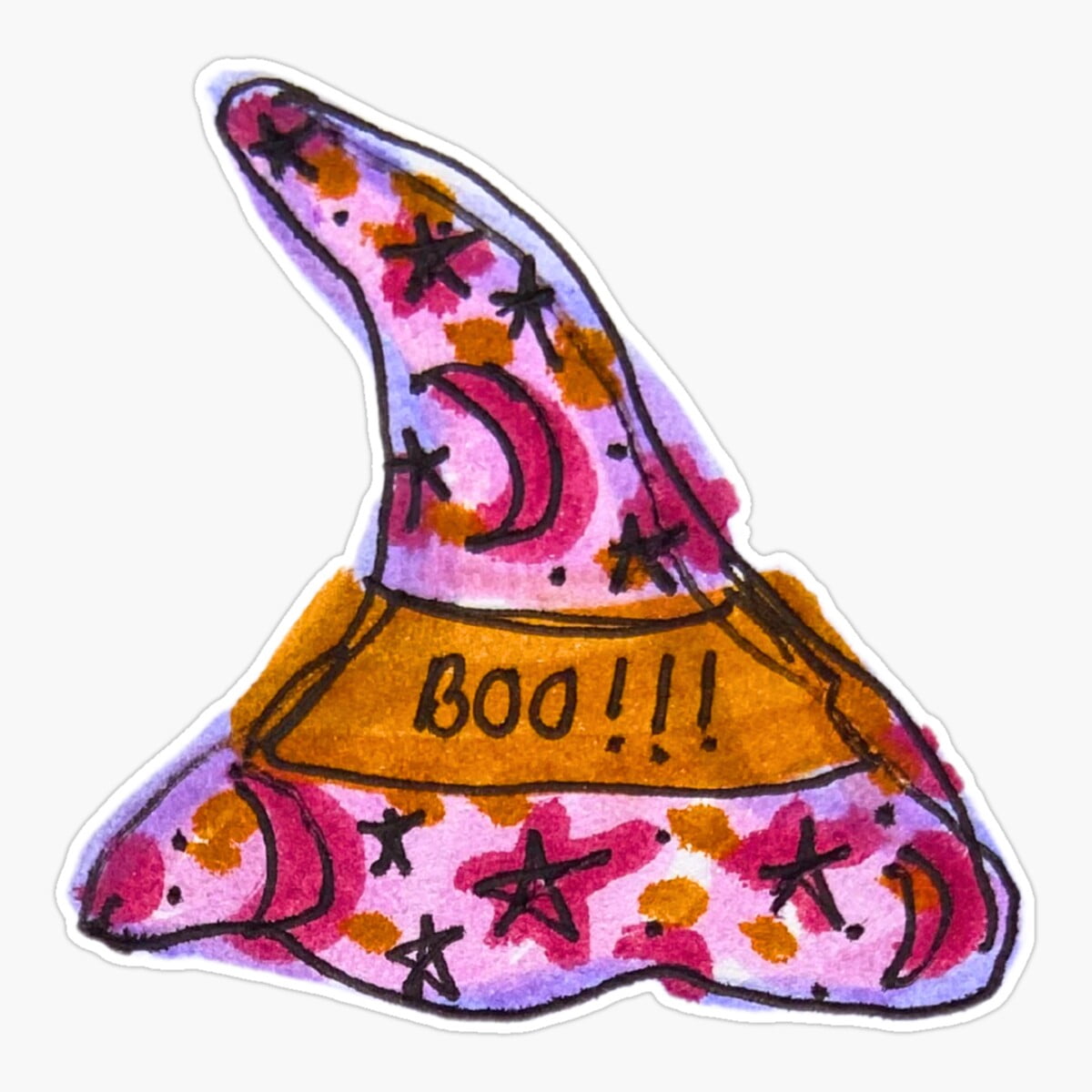 Onim Boo Hat Sticker, Phone Decal Water Bottle Stickers Car Decals ...