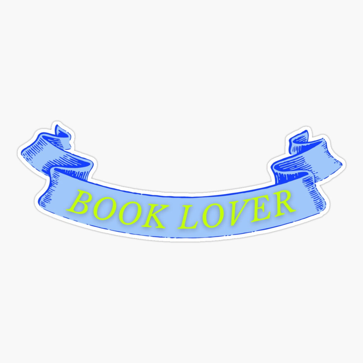 Onim Book Lover Vintage Banner Sticker, Phone Decal Water Bottle ...