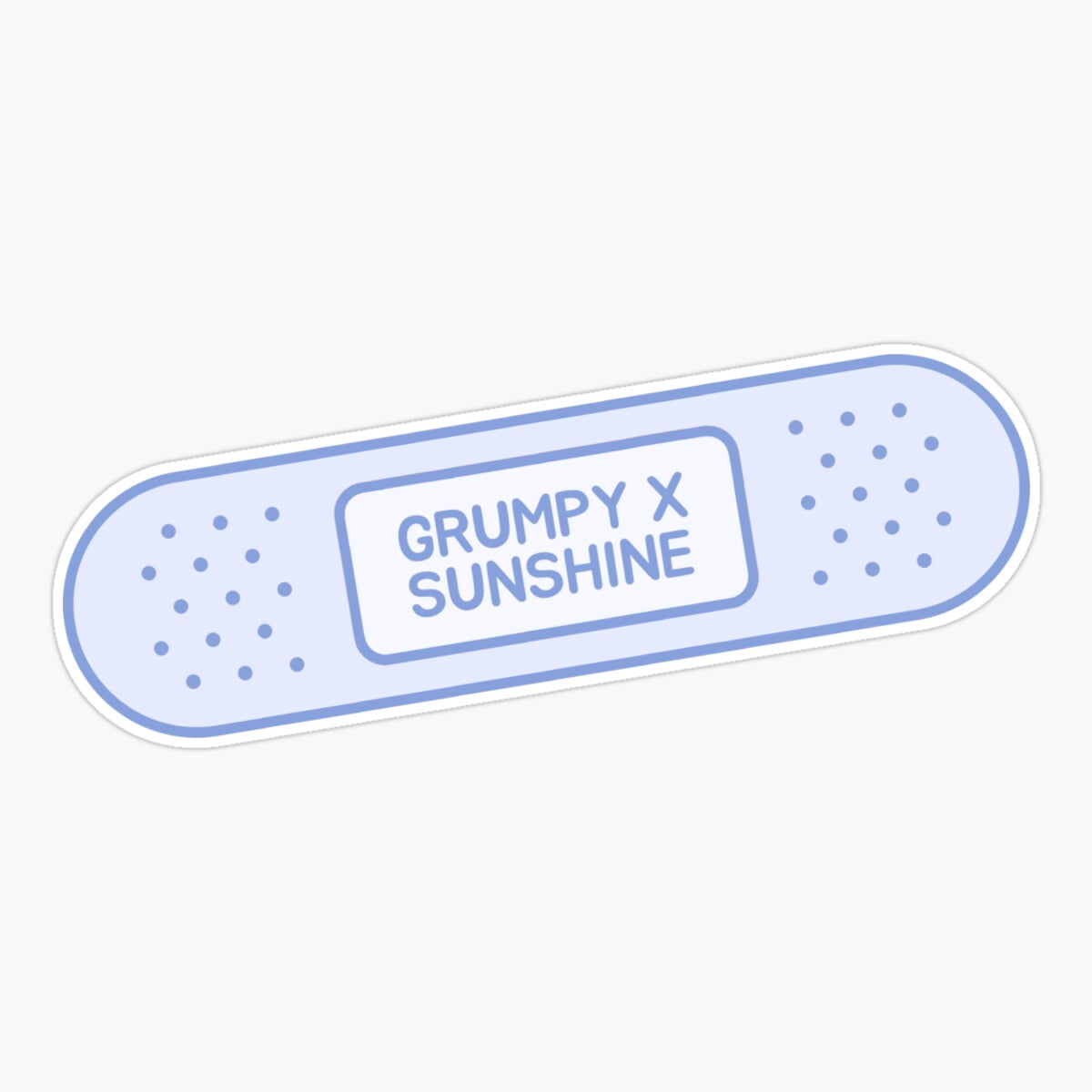 Onim Bookish Bandage Blue Grumpy Sunshine Sticker, Phone Decal Water ...