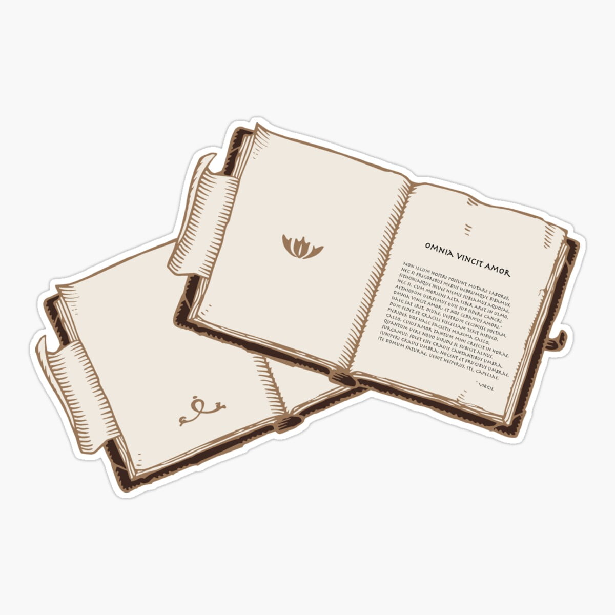 Onim Books - Love Conquers All Quote - Omnia Vincit Amor Sticker, Phone ...