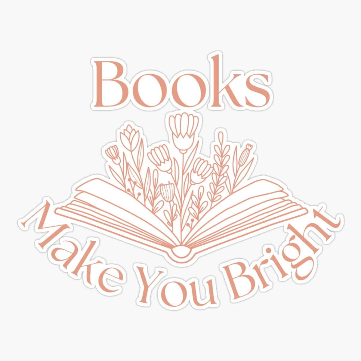 Onim Books Make You Bright Sticker, Phone Decal Water Bottle Stickers ...
