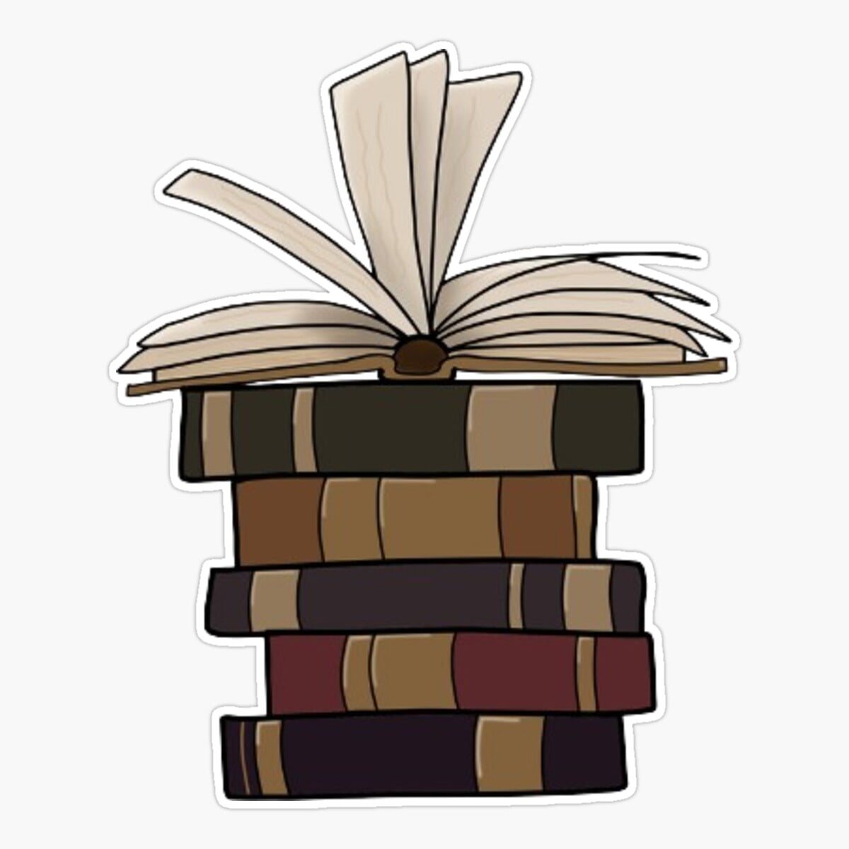 Onim Books - Vintage Dark Academia Sticker, Phone Decal Water Bottle ...