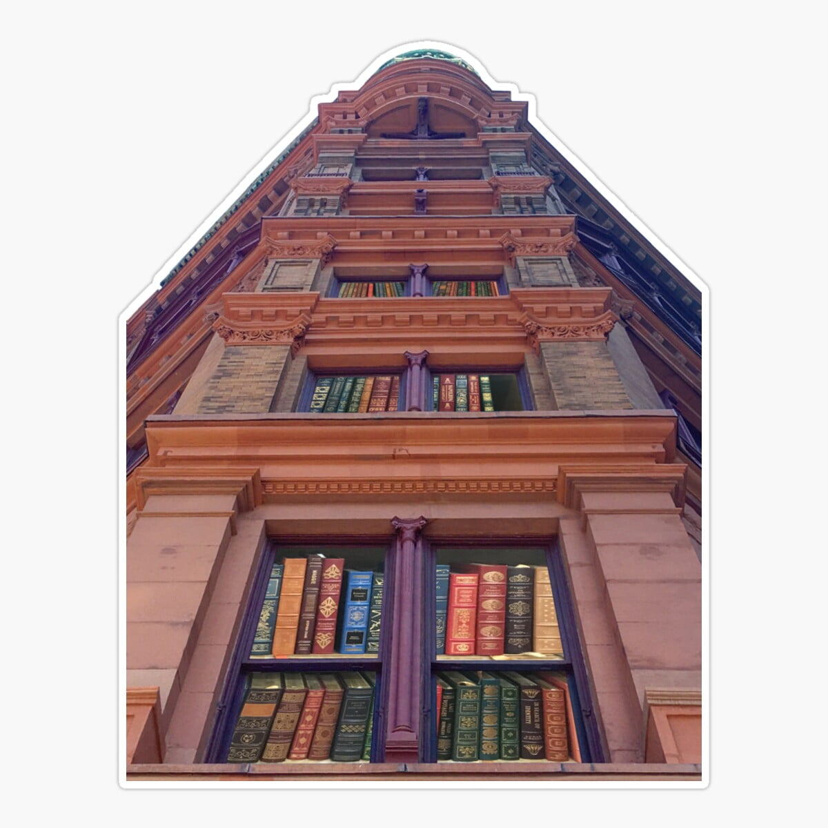 Onim Bookshelf Building Sticker, Phone Decal Water Bottle Stickers Car ...